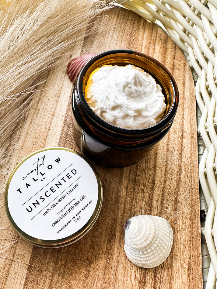 Unscented Whipped Tallow Cream – Coastal Tallow Co.