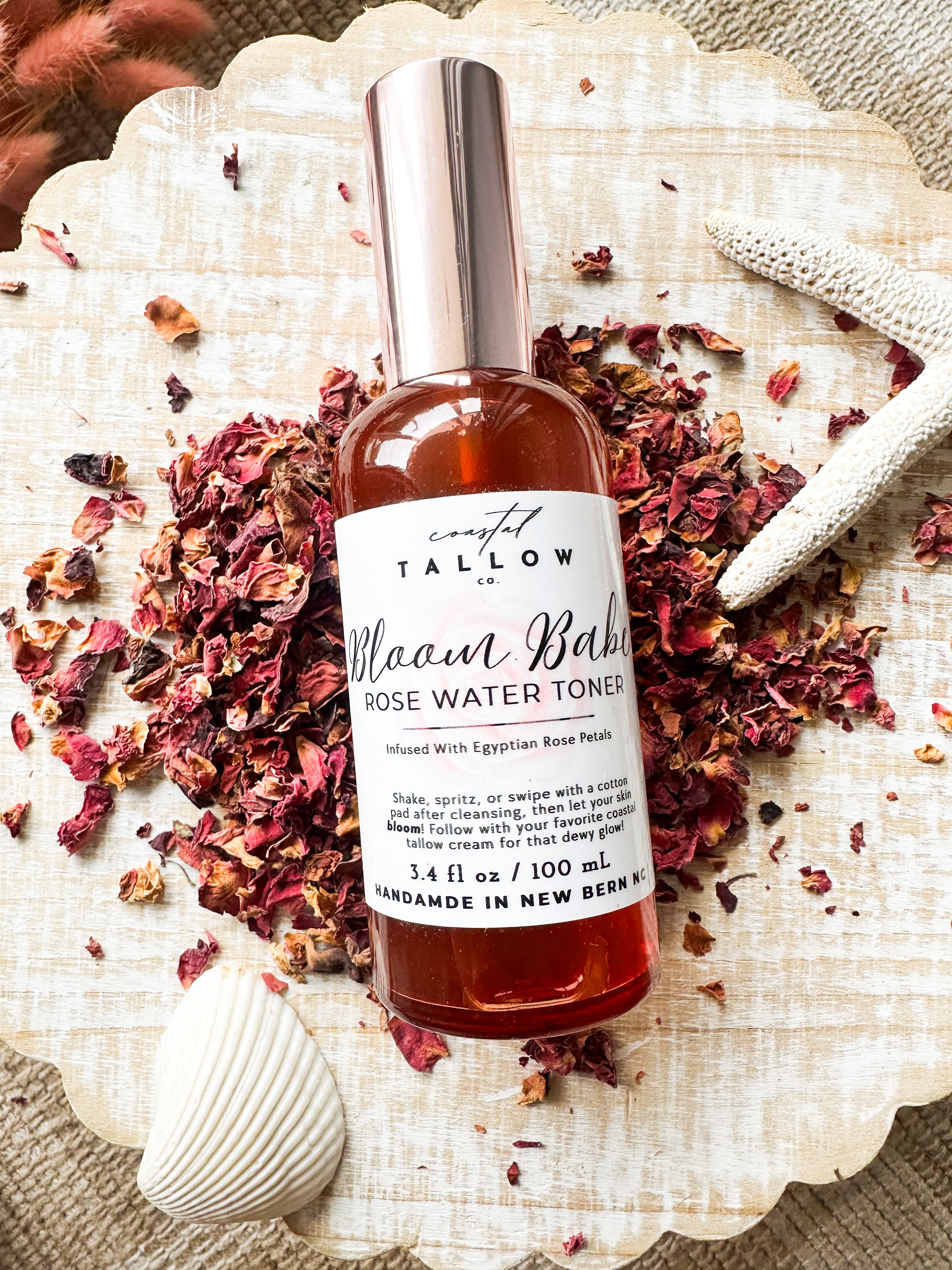 Bloom Babe Infused Rose Water Toner – Coastal Tallow Co.